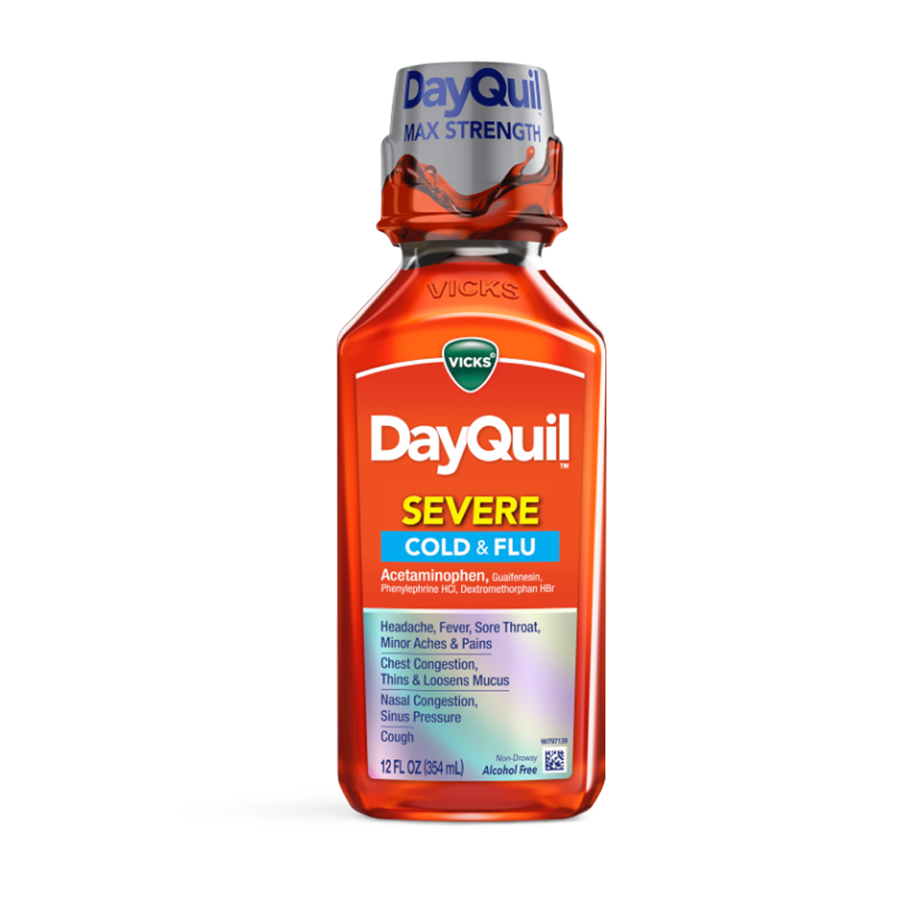 VICKS DAYQUIL SEVERE JARABE ORIGINAL 354ML | Tu Farmacia Actual